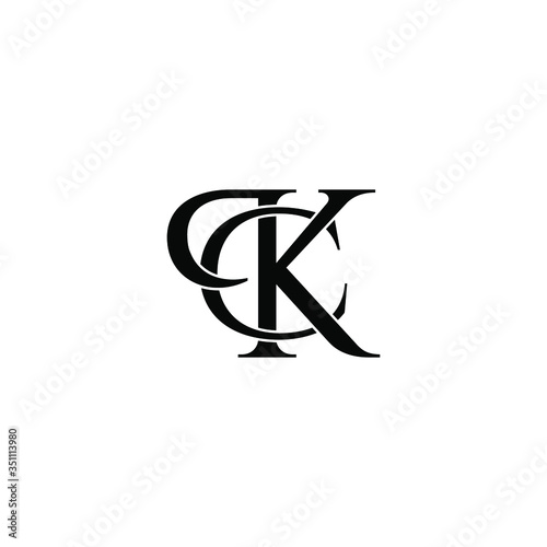pck letter original monogram logo design Stock Vector | Adobe Stock