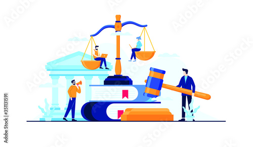 legal judgment vector illustration concept template background can be ...