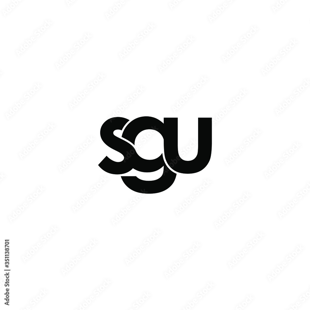 sgu letter original monogram logo design Stock Vector | Adobe Stock