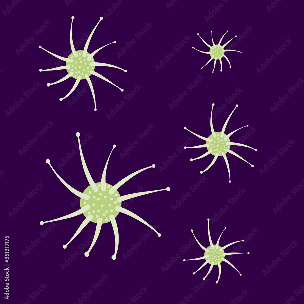 abstract virus bacterium symbol microbe pathogen microorganism thaksin ...