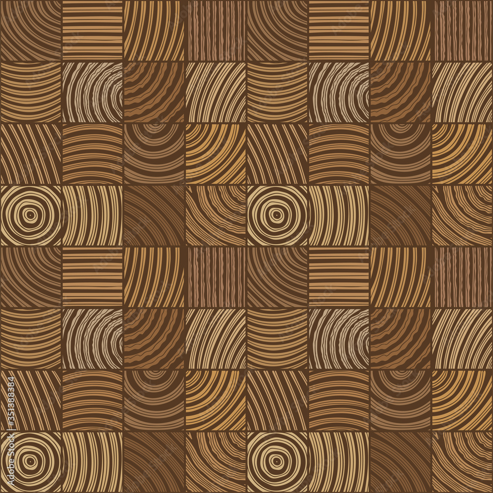Wooden seamless background. Wooden block cut. Hand drawn wooden texture ...