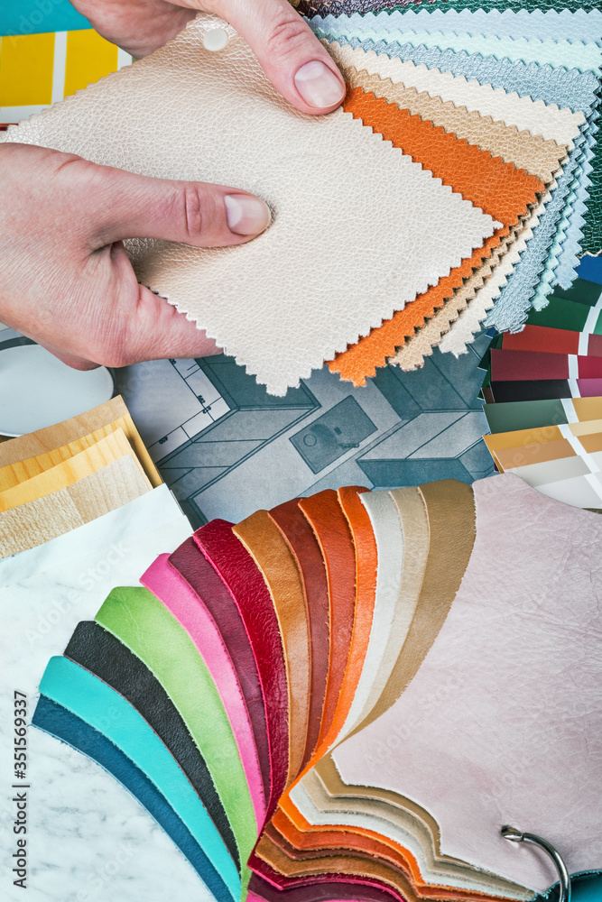 select a color from the color sample pallets in the designer's ...