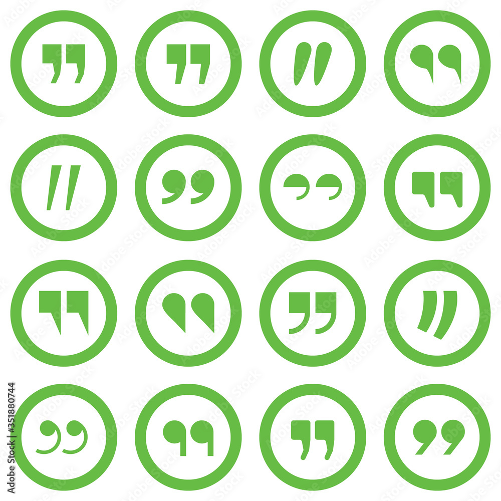 Punctuation marks. Large set of punctuation marks in circles isolated ...