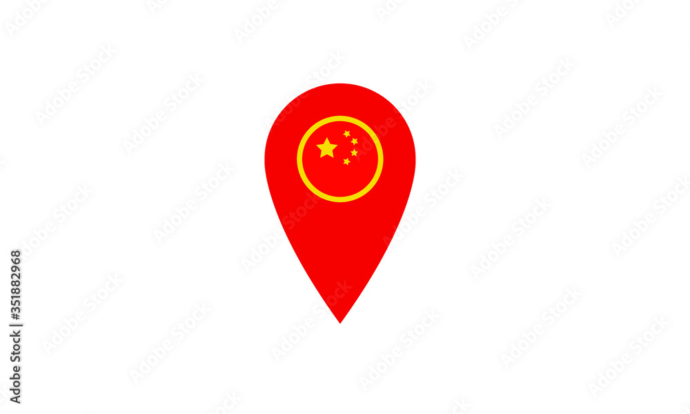 China Location pin map navigation label symbol Stock Vector | Adobe Stock
