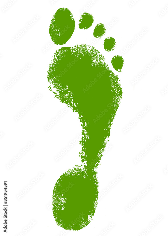 Green ecological footprint design Stock Illustration | Adobe Stock