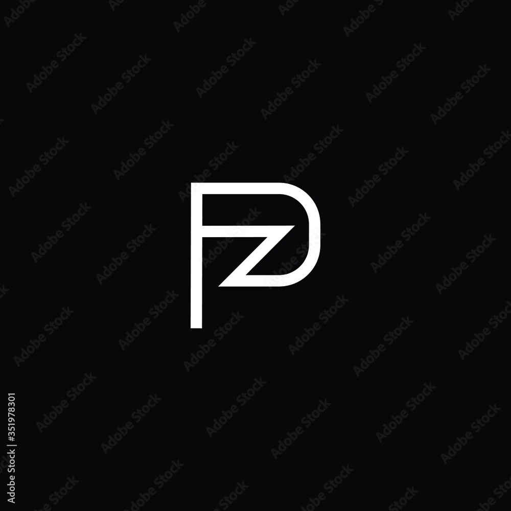 Professional Innovative Initial PZ logo and ZP logo. Letter ZW WZ ...