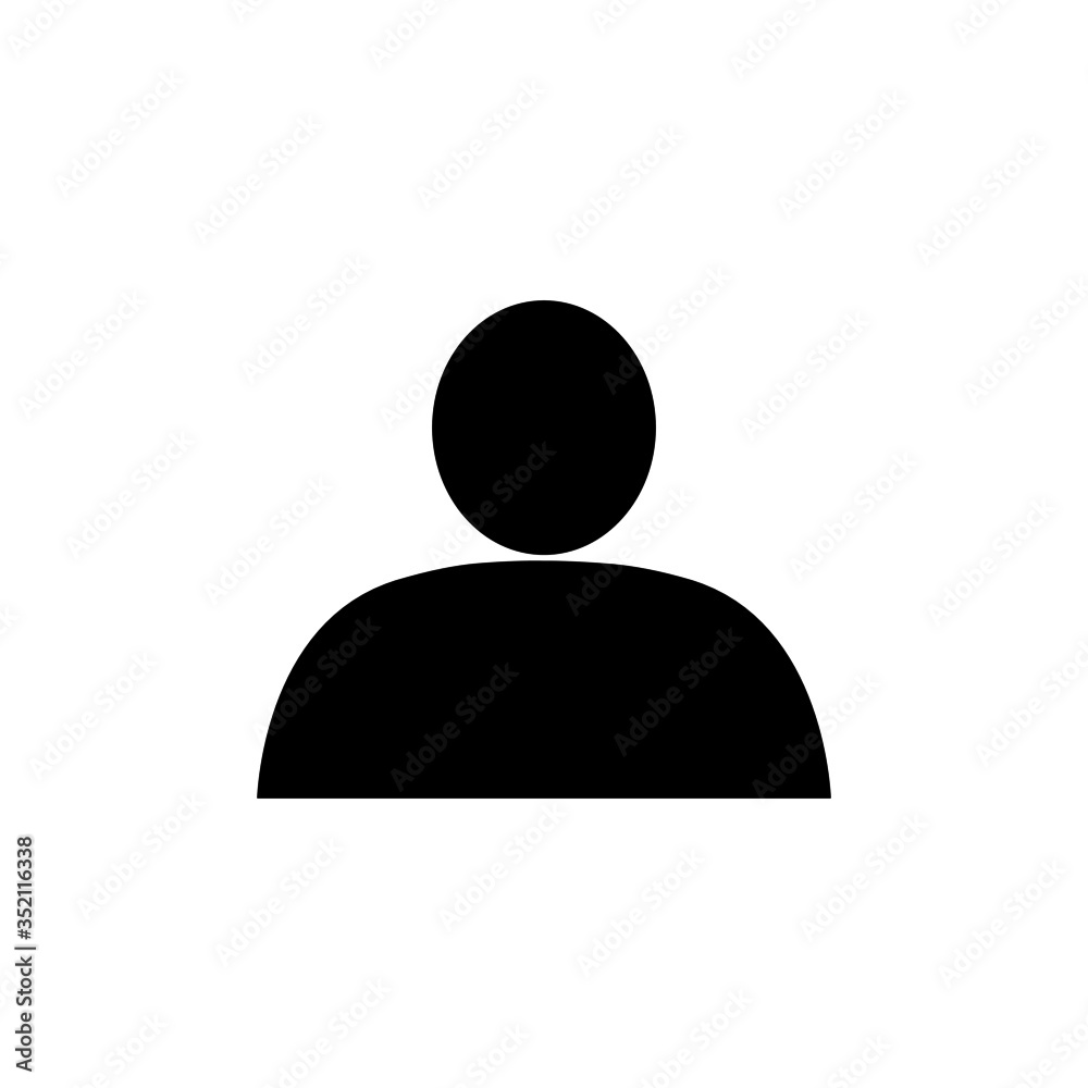 Single person icon. Simple representation of man. Vector Illustration ...