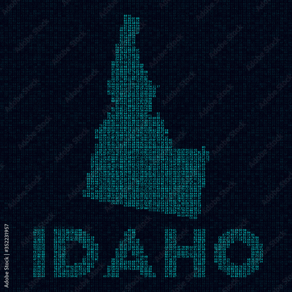 Idaho tech map. US state symbol in digital style. Cyber map of Idaho ...