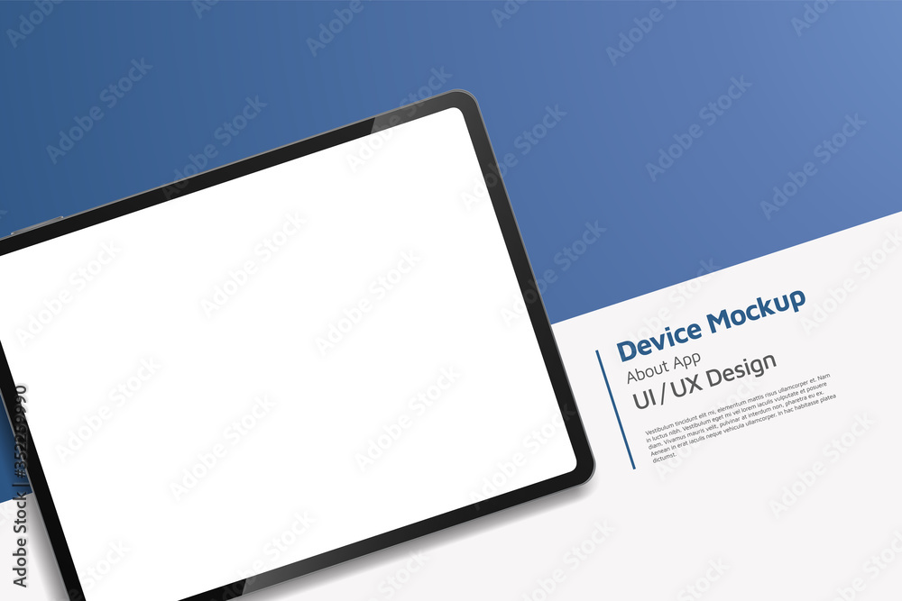 Tablet isometric perspective view. Template for infographics or ...