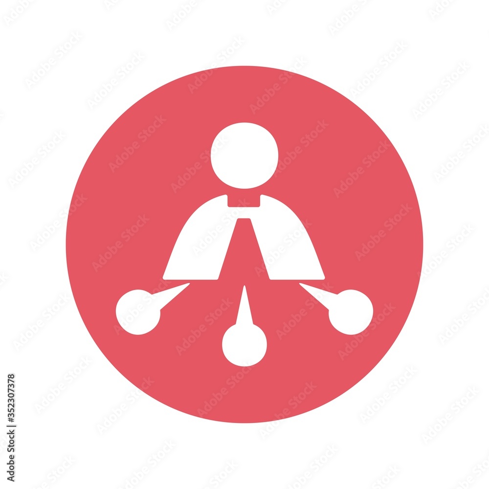 Stock-Illustration „Corporate organization structure icon. Employee ...
