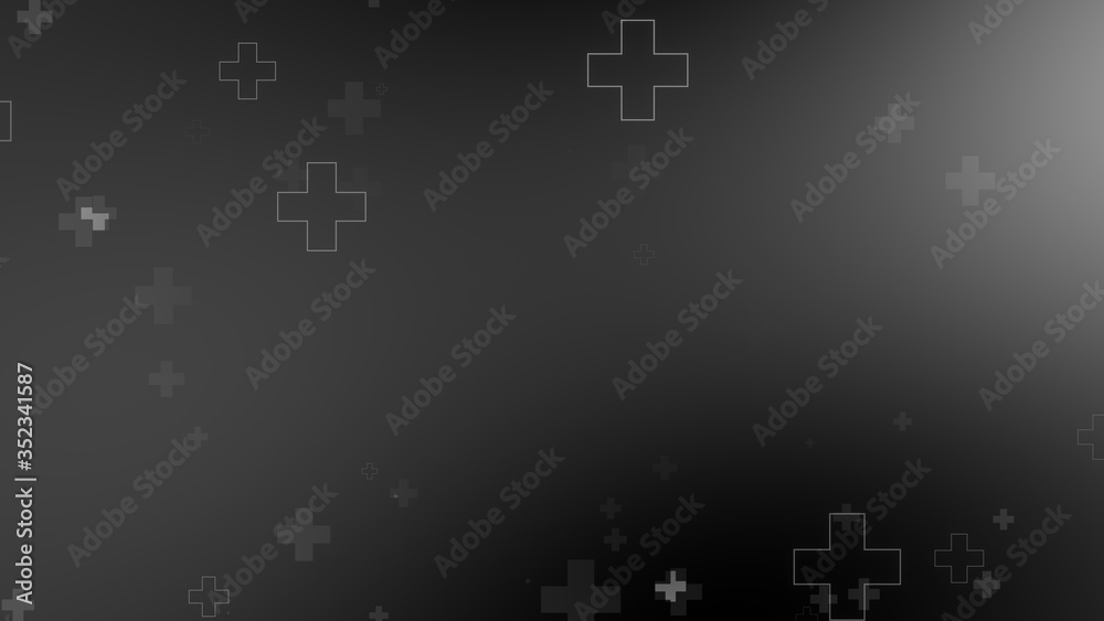 edical health cross neon light shapes pattern on black background ...