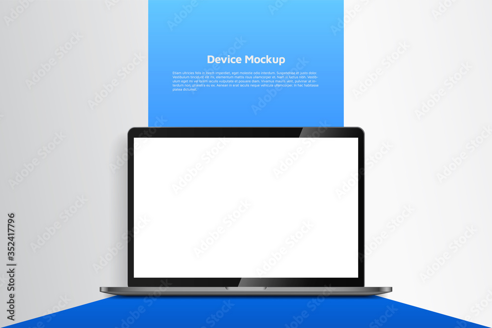 Laptop isometric perspective view. Template for infographics or ...