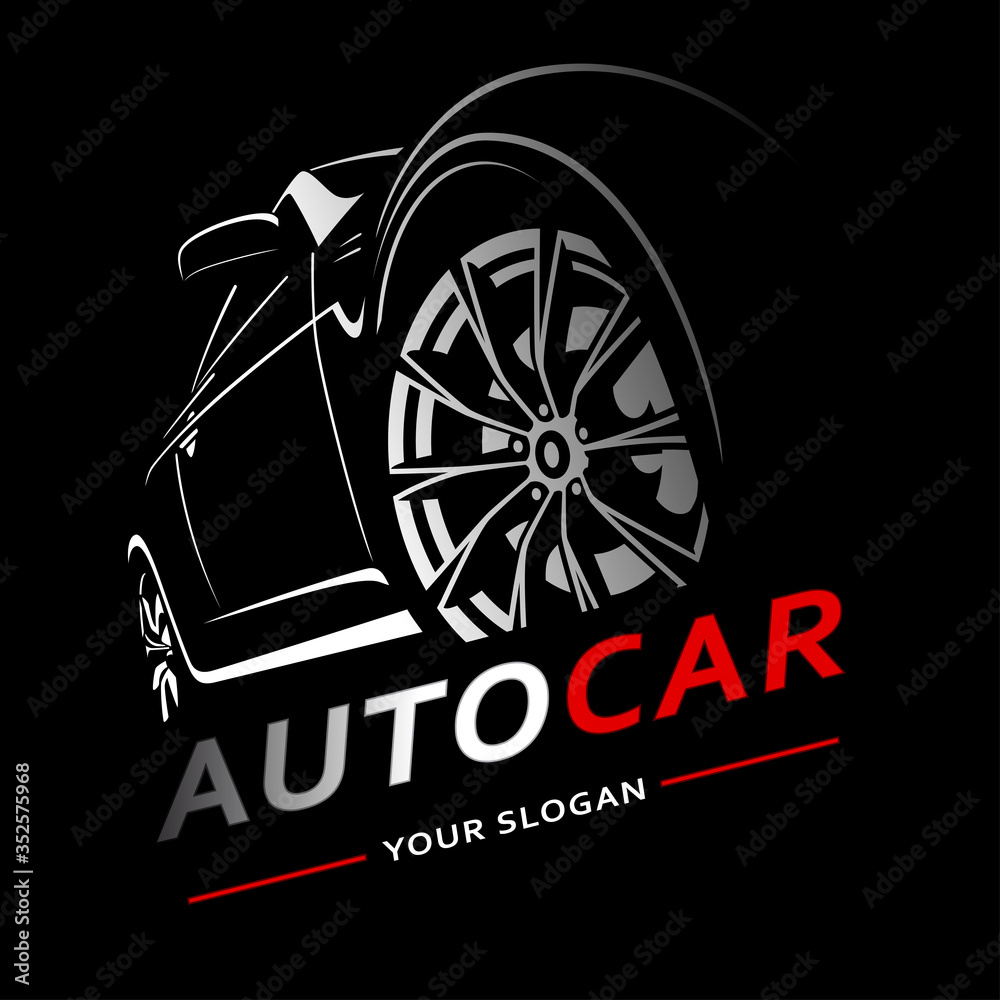 Vector de Stock Car Logo Auto Abstract Lines Vector. Vector ...