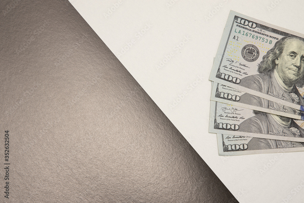 dollars cash money black white simple background diagonal frame board ...