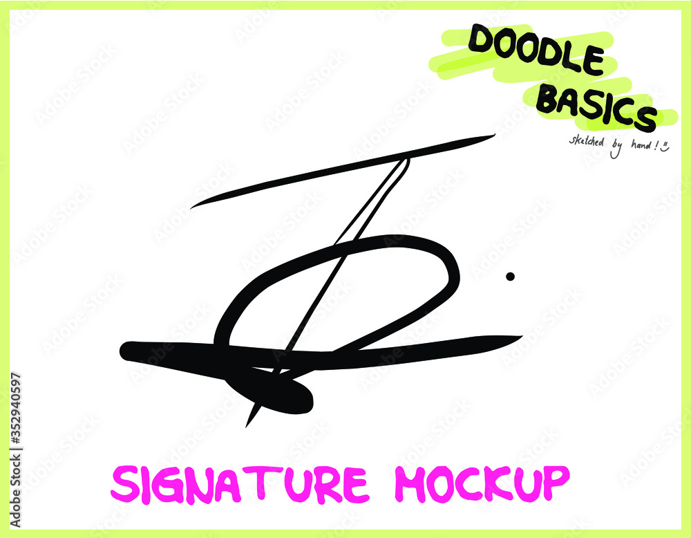 Signature Unterschrift MockUp Max Mustermann John Doe Jane Fake ...