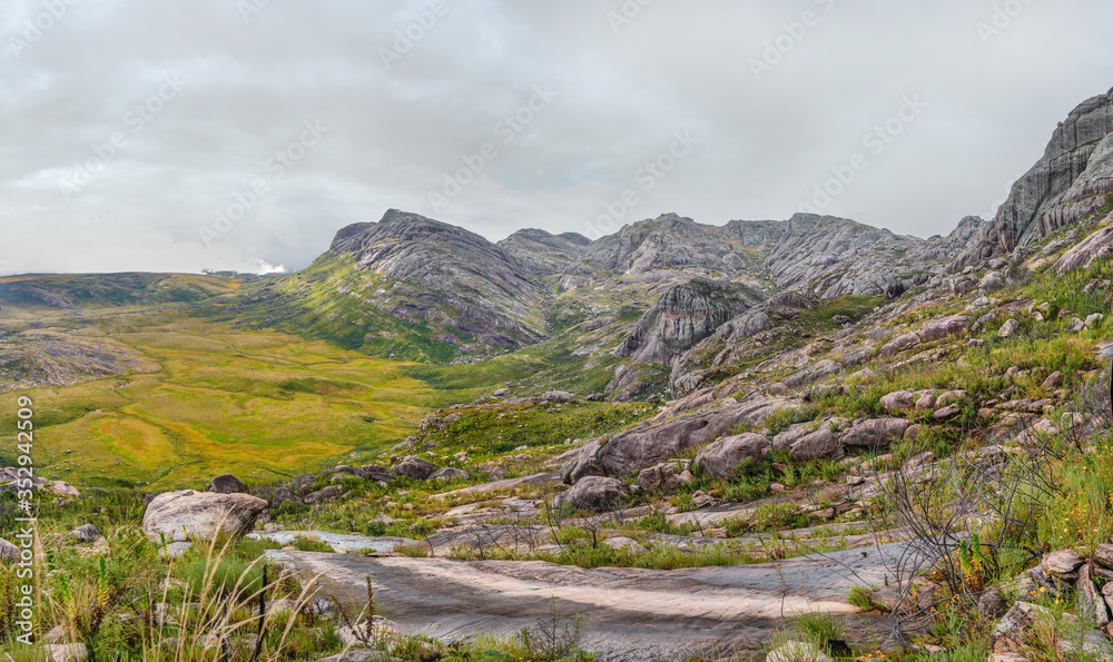 Typical landscape scenery seen during trek to pic Boby in Andringitra ...