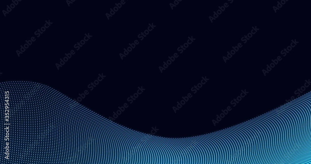 Data stream simulation technology powerpoint background particle field ...