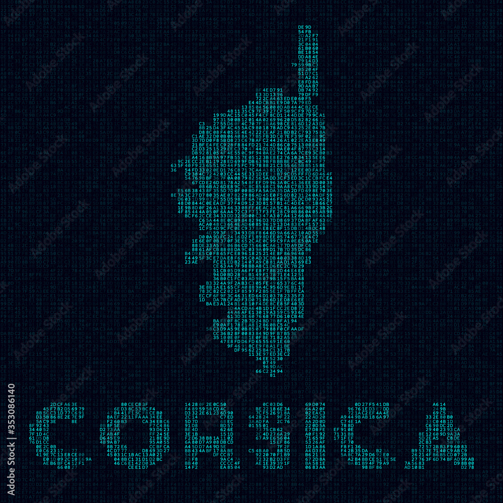 Corsica tech map. Island symbol in digital style. Cyber map of Corsica ...