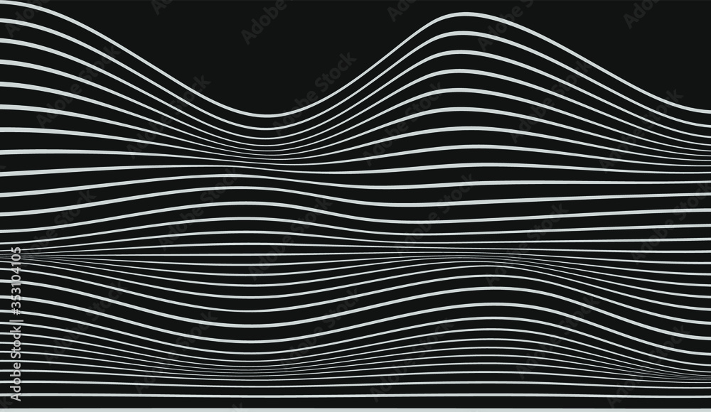 Abstract rippled or white lines pattern with wavy vibrant facture on ...