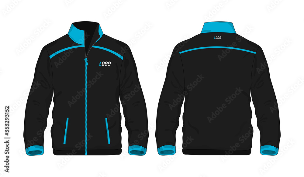 Sport Jacket Blue and black template for design on white background ...