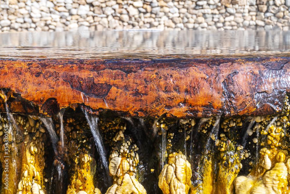 Famous natural hot spring well in Raksa Warin public park, Ranong ...