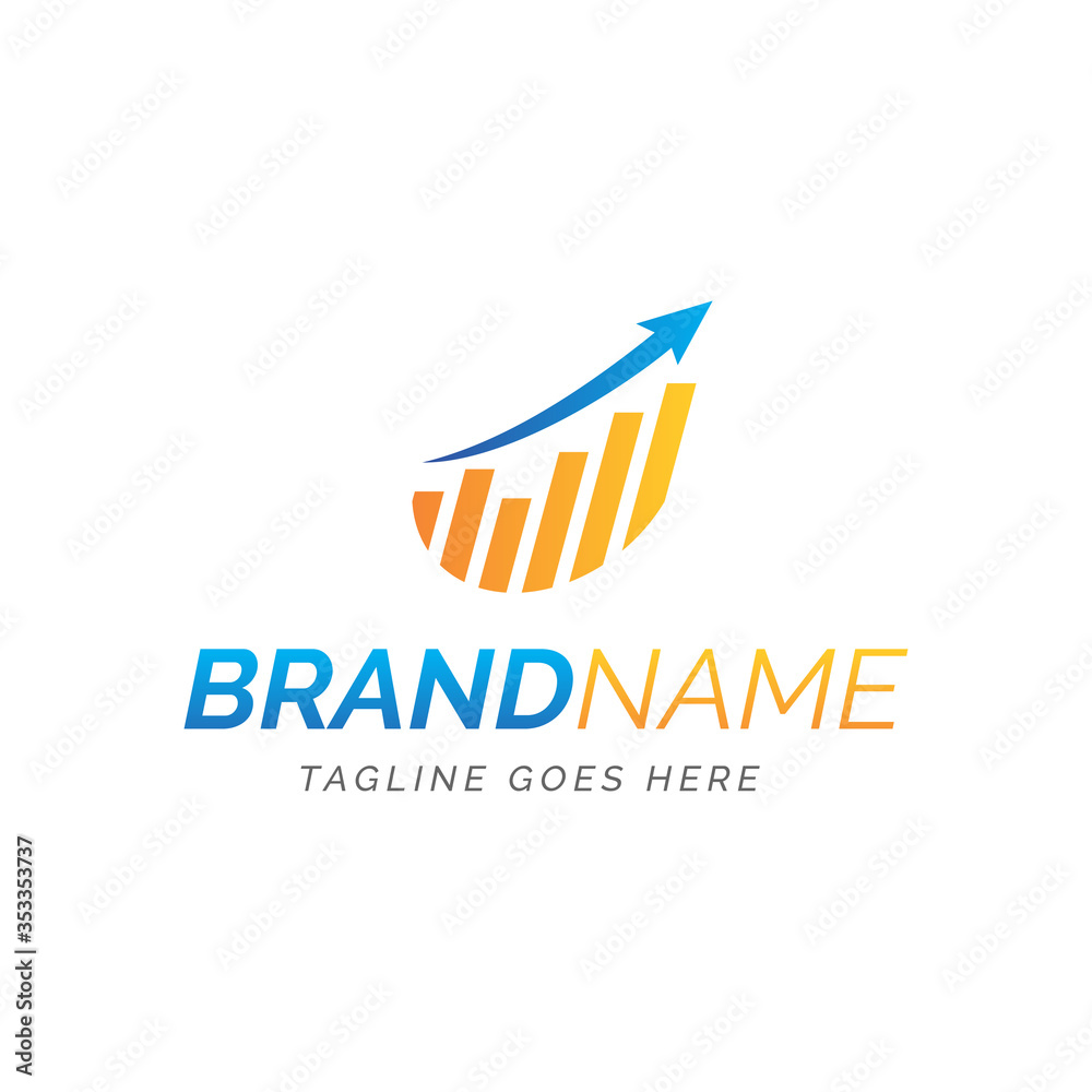 logo of up arrow and lines Stock Vector | Adobe Stock