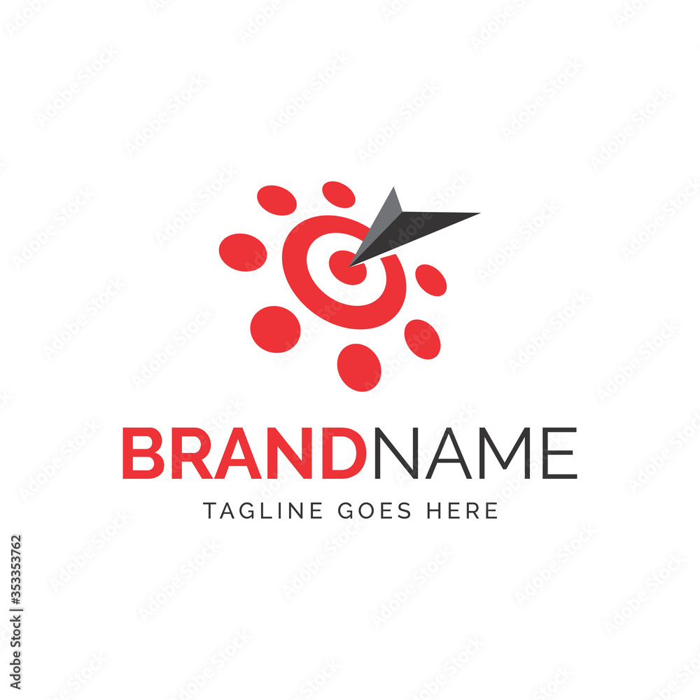 logo of arrow and target Stock Vector | Adobe Stock
