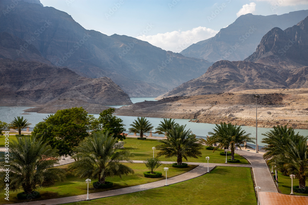Wadi Dayqah Dam - the biggest dam of Sultanate of Oman. It is located ...