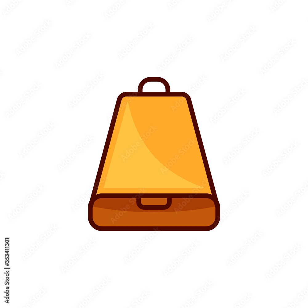 Cow bell icon. Clipart image isolated on white background Stock Vector ...