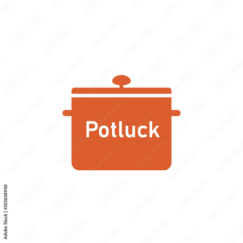 Potluck party icon. Clipart image isolated on white background Stock ...