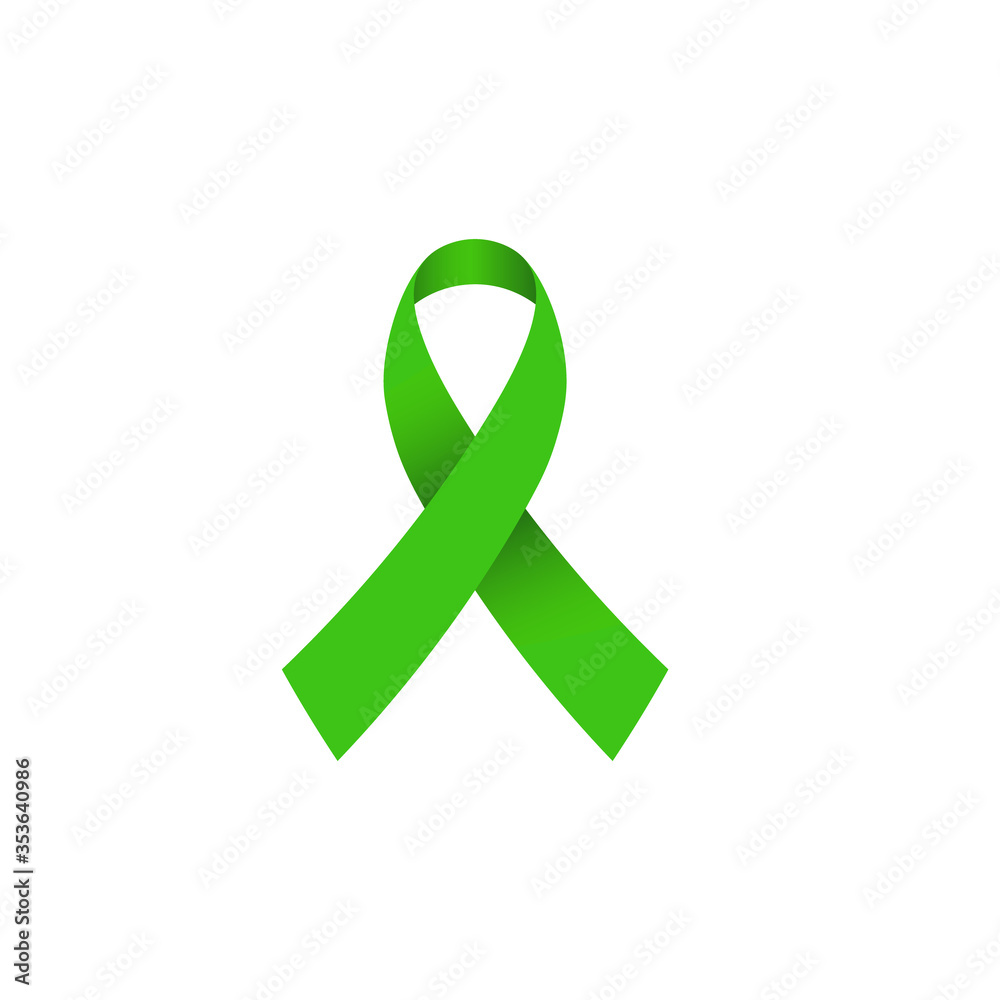 Mental health awareness ribbon. Clipart image isolated on white ...