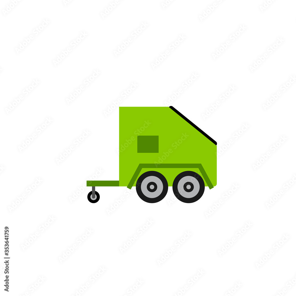 Skip bin trailer icon. Clipart image isolated on white background Stock ...