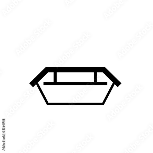 Skip bin outline icon. Clipart image isolated on white background - Buy ...
