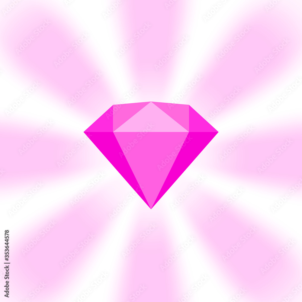 pink diamond gemstone on zoom comics, pink flat diamonds jewelry icon ...