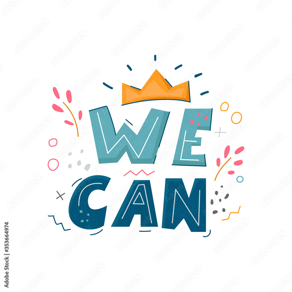 We can feminist theme poster. Women empowerment concept. Female power ...