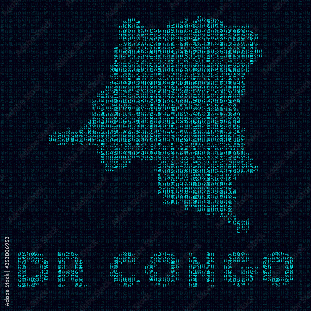 DR Congo tech map. Country symbol in digital style. Cyber map of DR ...