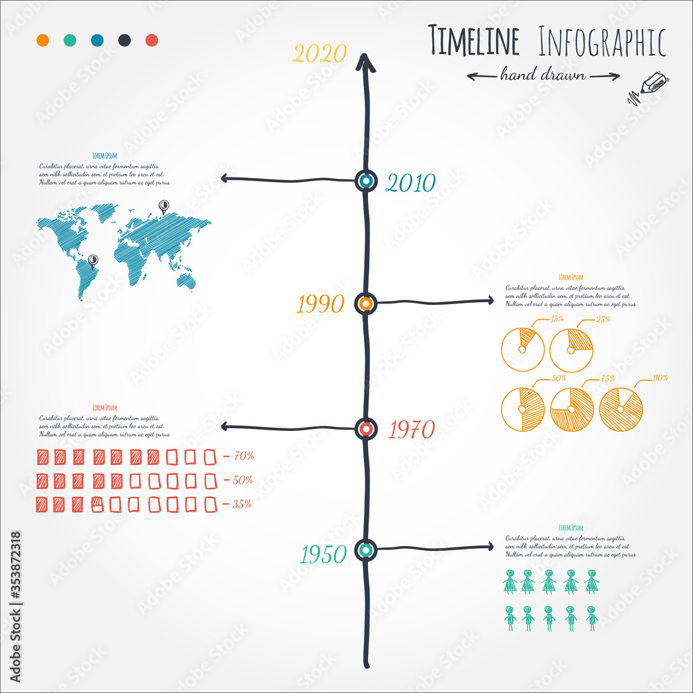infographic sketch timeline template vector illustration Stock Vector ...