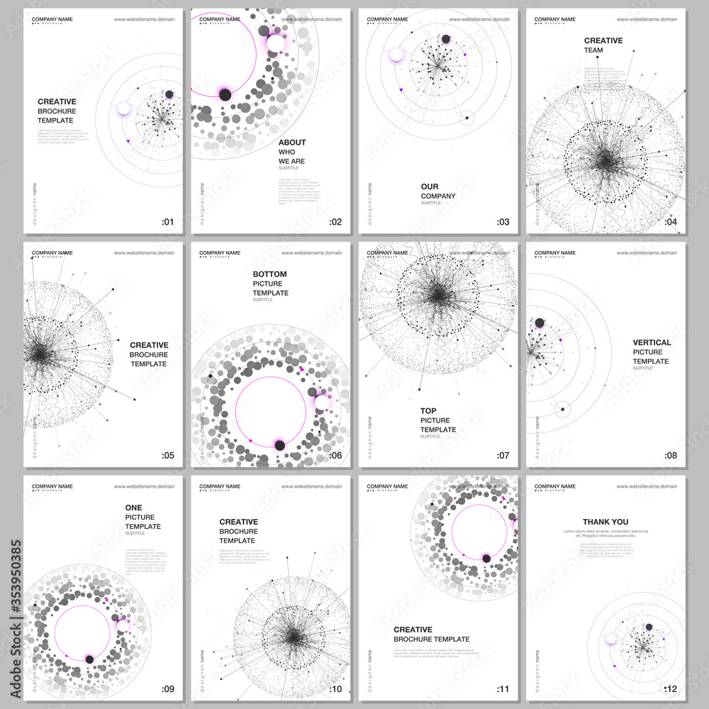 เวกเตอร์ Stock A4 brochure layout of covers design templates for flyer ...