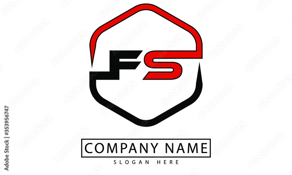 FS letter based logo design. F A letter icon based template vector ...