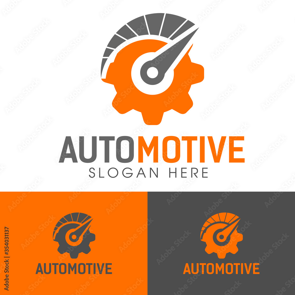 Automotive and mechanic logo design template isolated on white ...