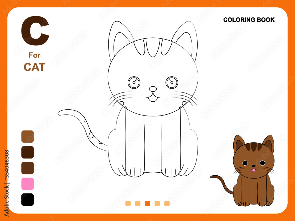 Preschool educational kids painting app game. Color painting practice ...