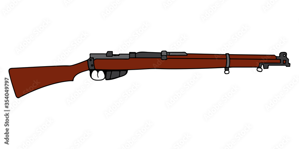 British Bolt action rifle. British Army standard rifle during the First ...
