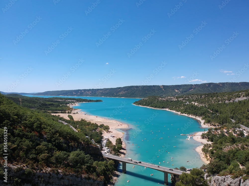 Gorges du Verdon lac de Sainte-croix Stock Photo | Adobe Stock