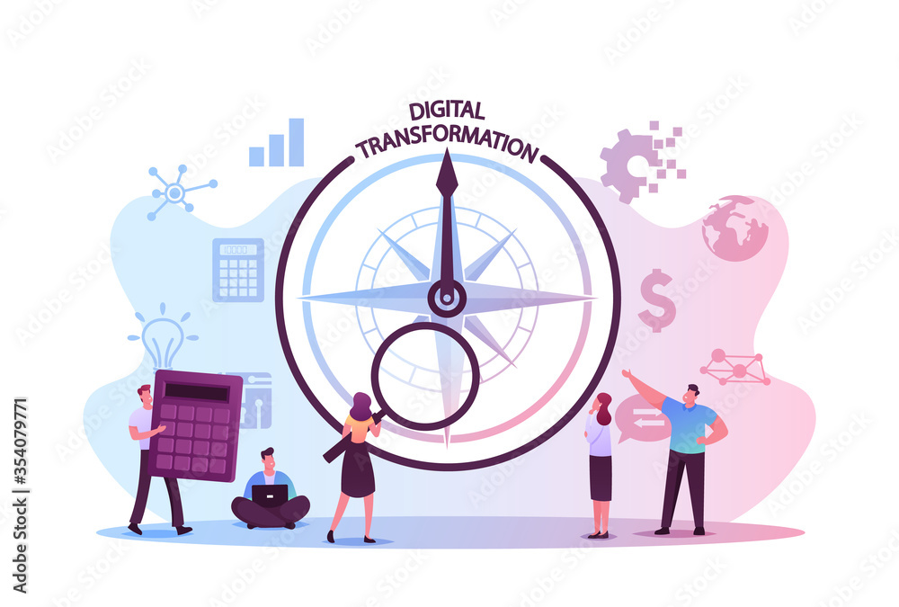 Data Analysis and Digitization Concept, Digital Transformation or ...