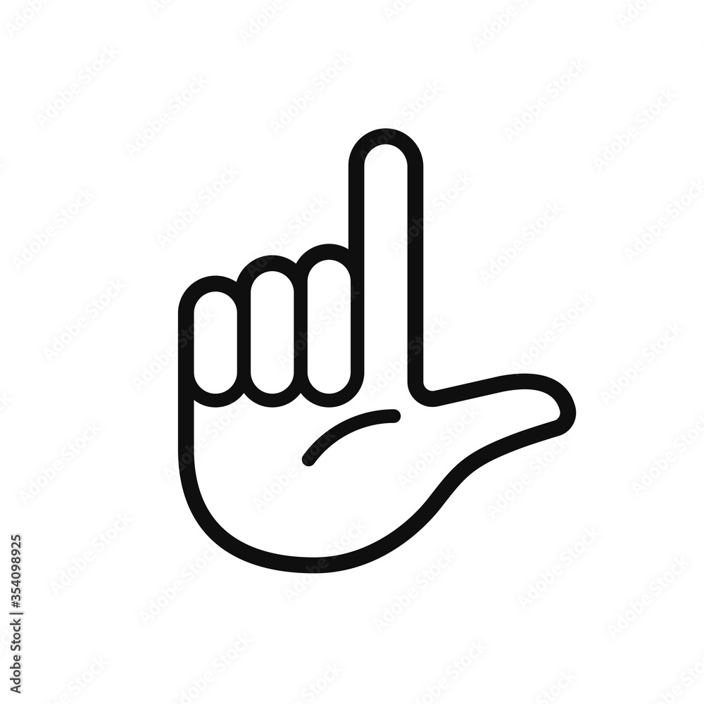 L Loser hand sign Stock Vector | Adobe Stock