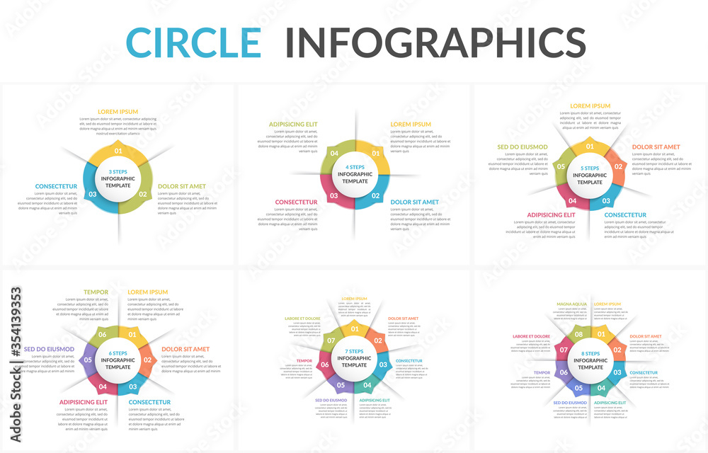 Circle Infographics Stock Vector | Adobe Stock