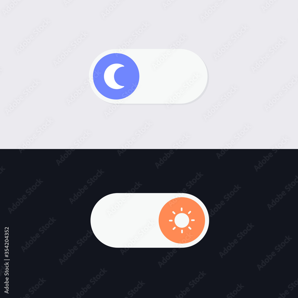 Day and Night Mode Switcher for Phone Screens. Toggle Element for ...