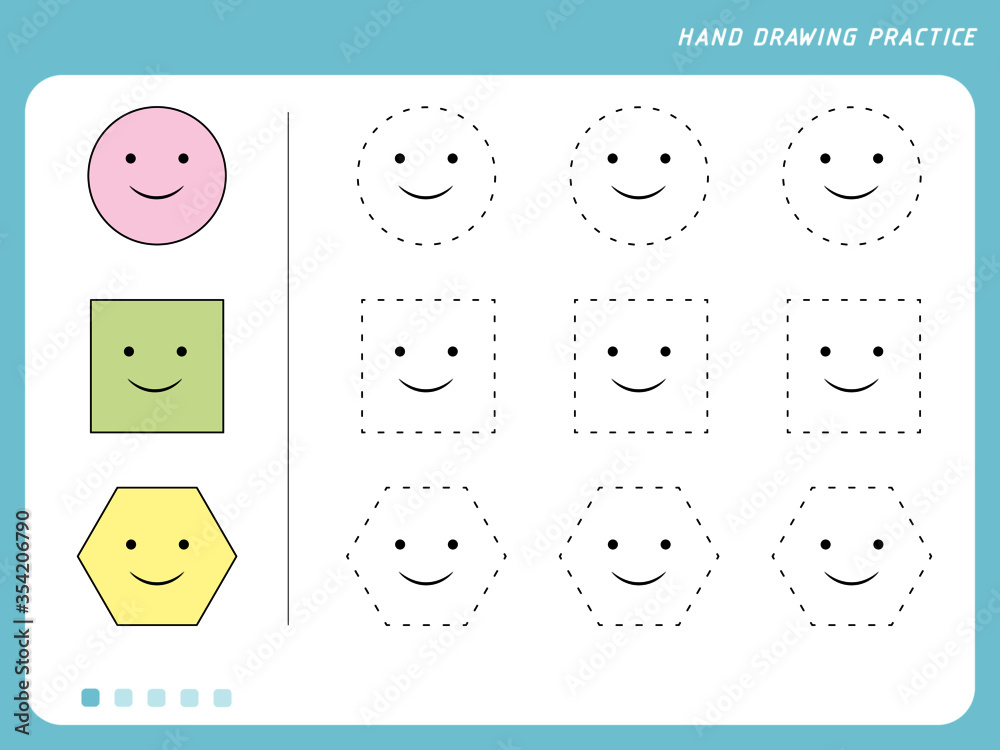 Стоковое векторное изображение «Preschool educational hand drawing app ...