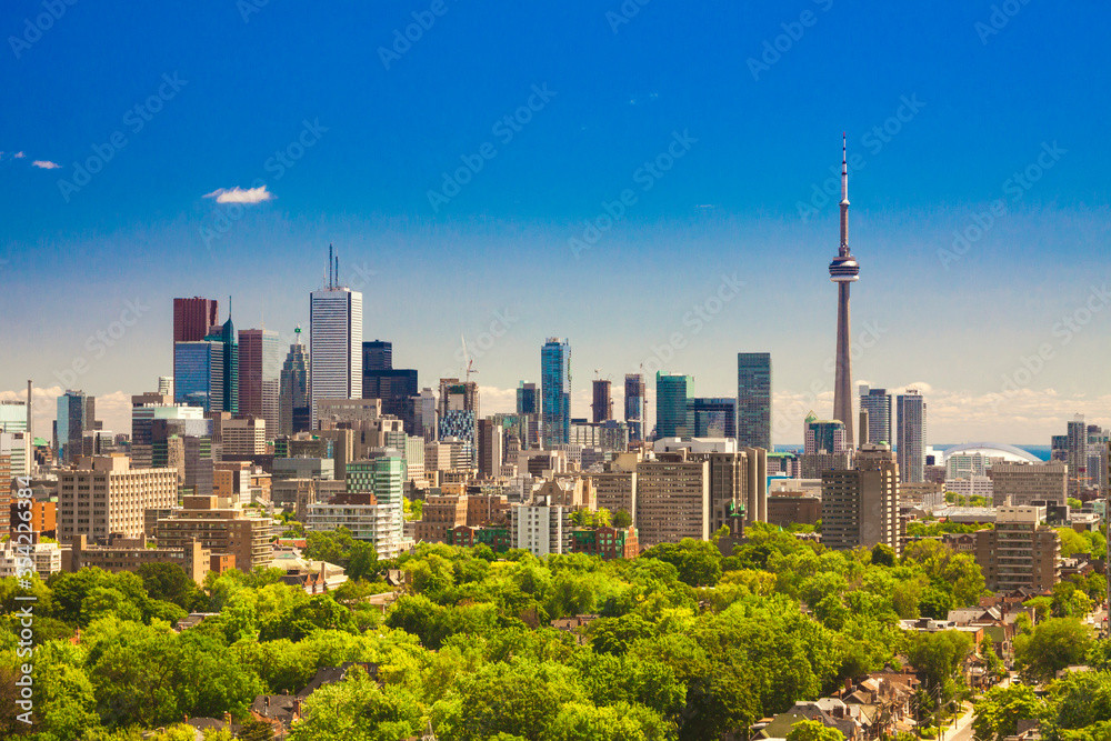 Canada - Ontario - Toronto - The beautiful summer sunny day panorama of ...