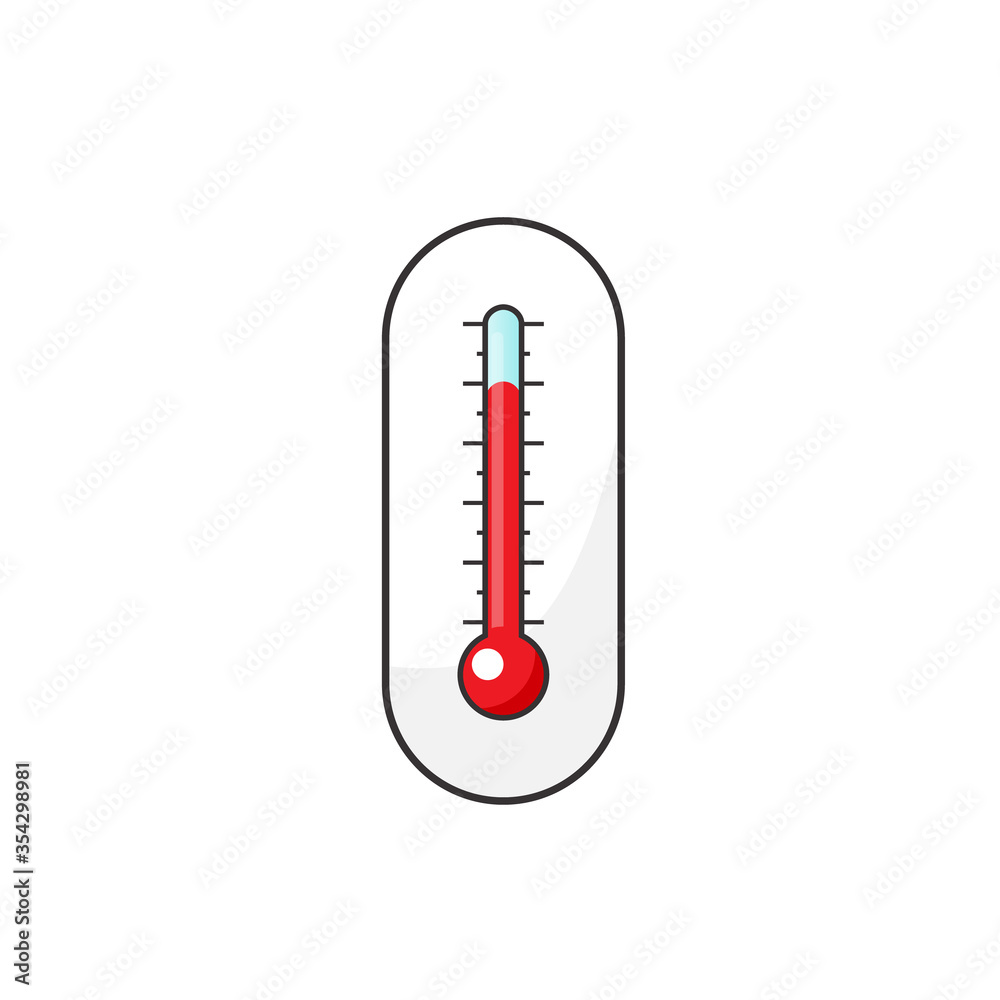Empty thermometer icon. Clipart image isolated on white background ...